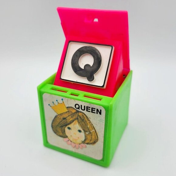 Mattel | Toys | 972 Mattel Alphabet Pop Up Block Toy Plastic Vintage ...